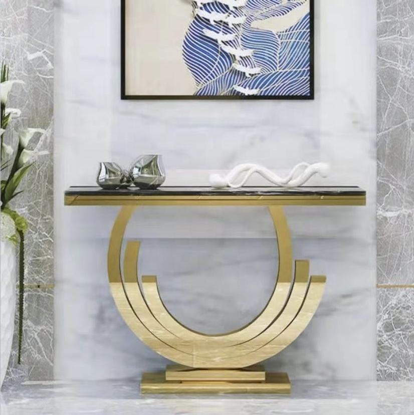 Hot sales luxury italian style design odette console table marble top ...